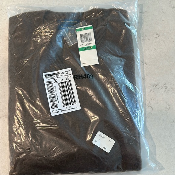 Club Room | Sweaters | Club Room 0 Mens Vneck Cashmere Sweater Brown In ...